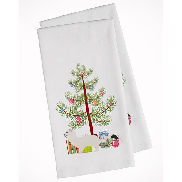 Stoat Short-Tailed Weasel Christmas White Kitchen Towel Set Of 2 ...