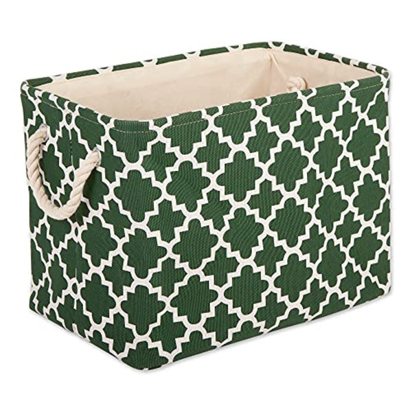 Dii Polyester Bin Lattice Hunter Green Rectangle Small– Slickpurchase