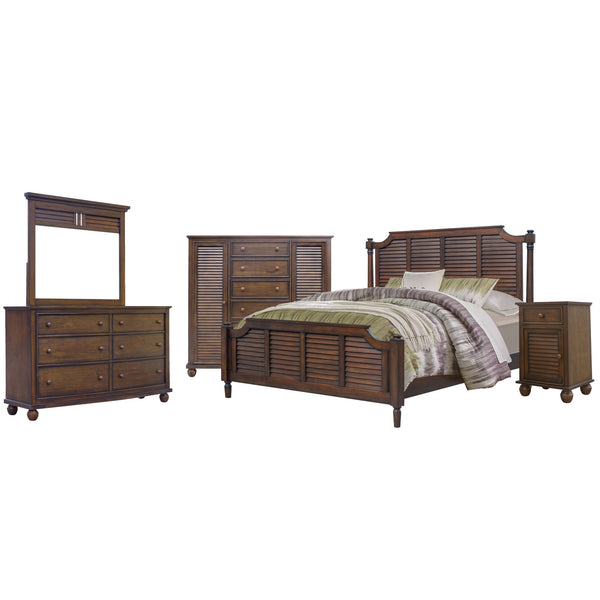 Sunset Trading Bahama Shutter Wood 5 Piece King Bedroom Set– Slickpurchase