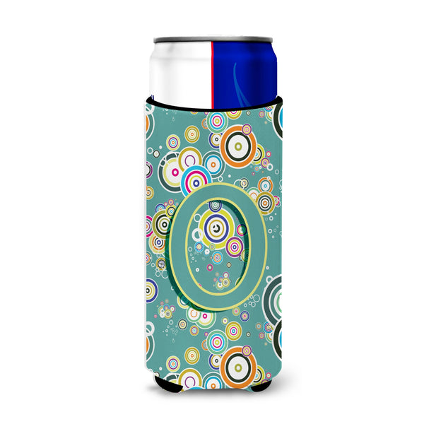 Letter O Circle Circle Teal Initial Alphabet Ultra Beverage Insulators ...