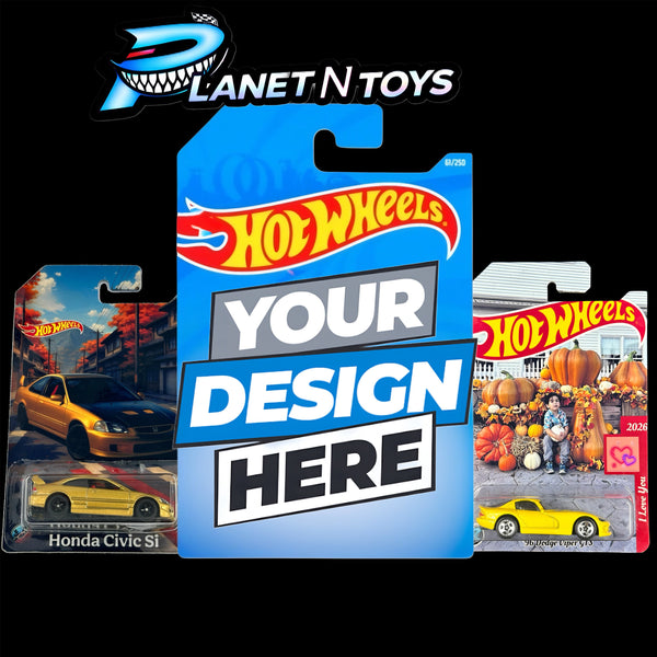 Custom Made Diecast 1:64 + Protector Case Hot wheels for any occasion ...