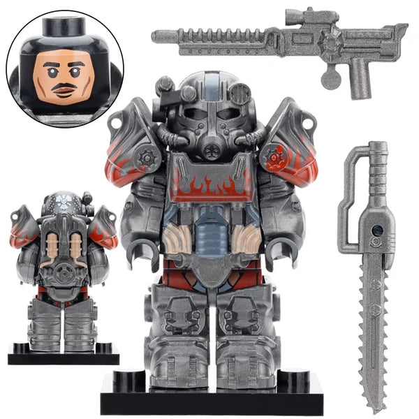 Fallout Silver with flame T-60 Power Armor Custom Minifig– Slickpurchase